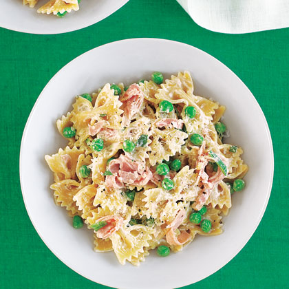 Pasta with Peas, Ham and Parmesan Cheese Recipe - Health.com