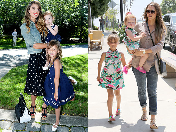 Double the Cute! Jessica Alba’s Matching Girls | Film Star Blog